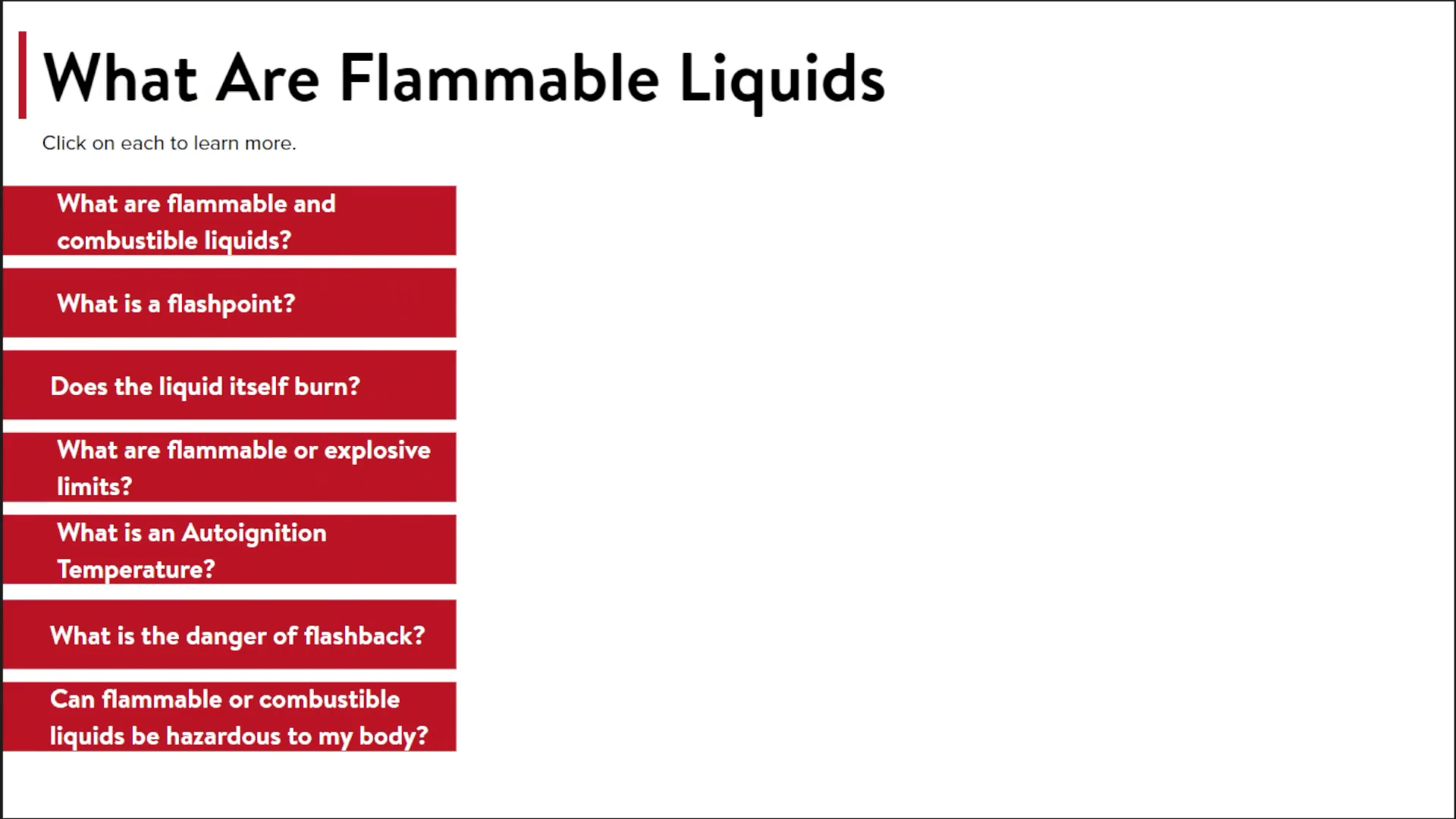 EHS Education – Flammable Liquid Safety - SafetyNow