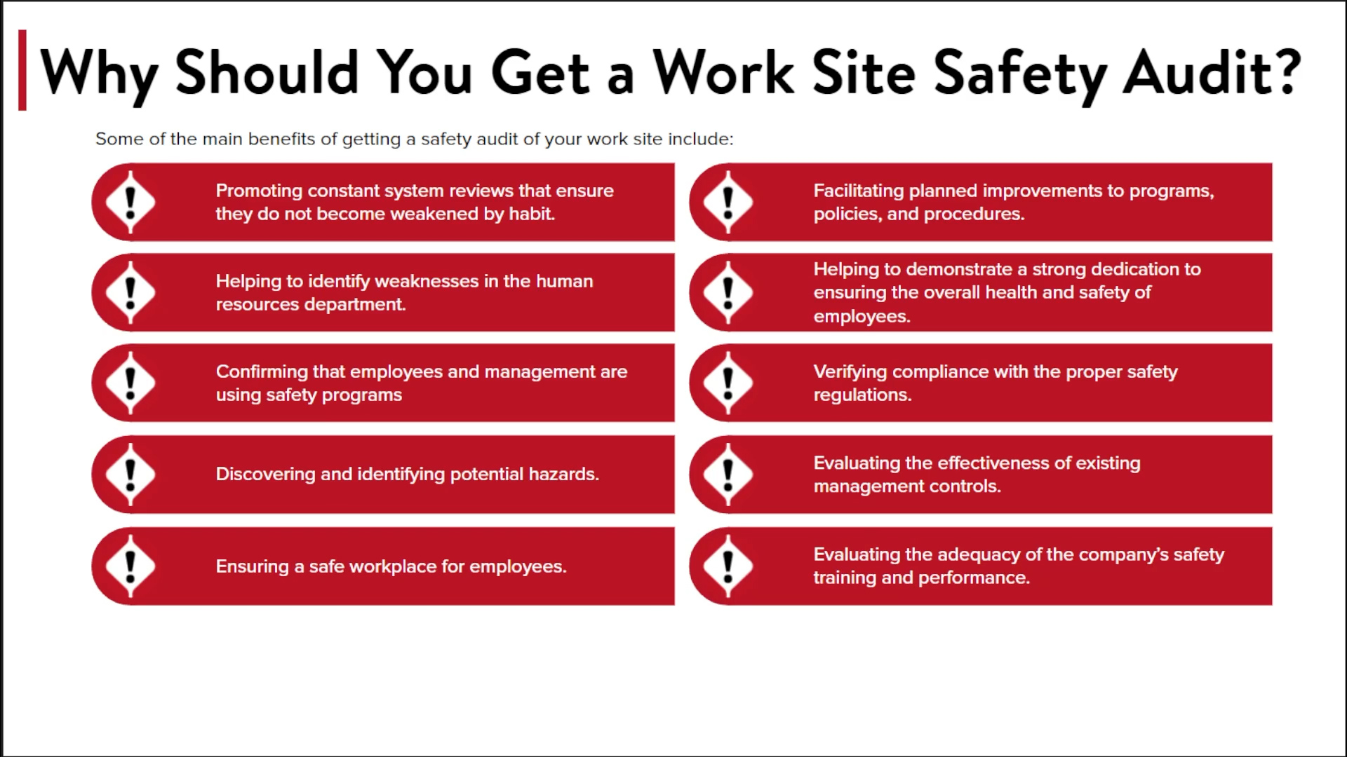 EHS Education – Safety Audits - SafetyNow