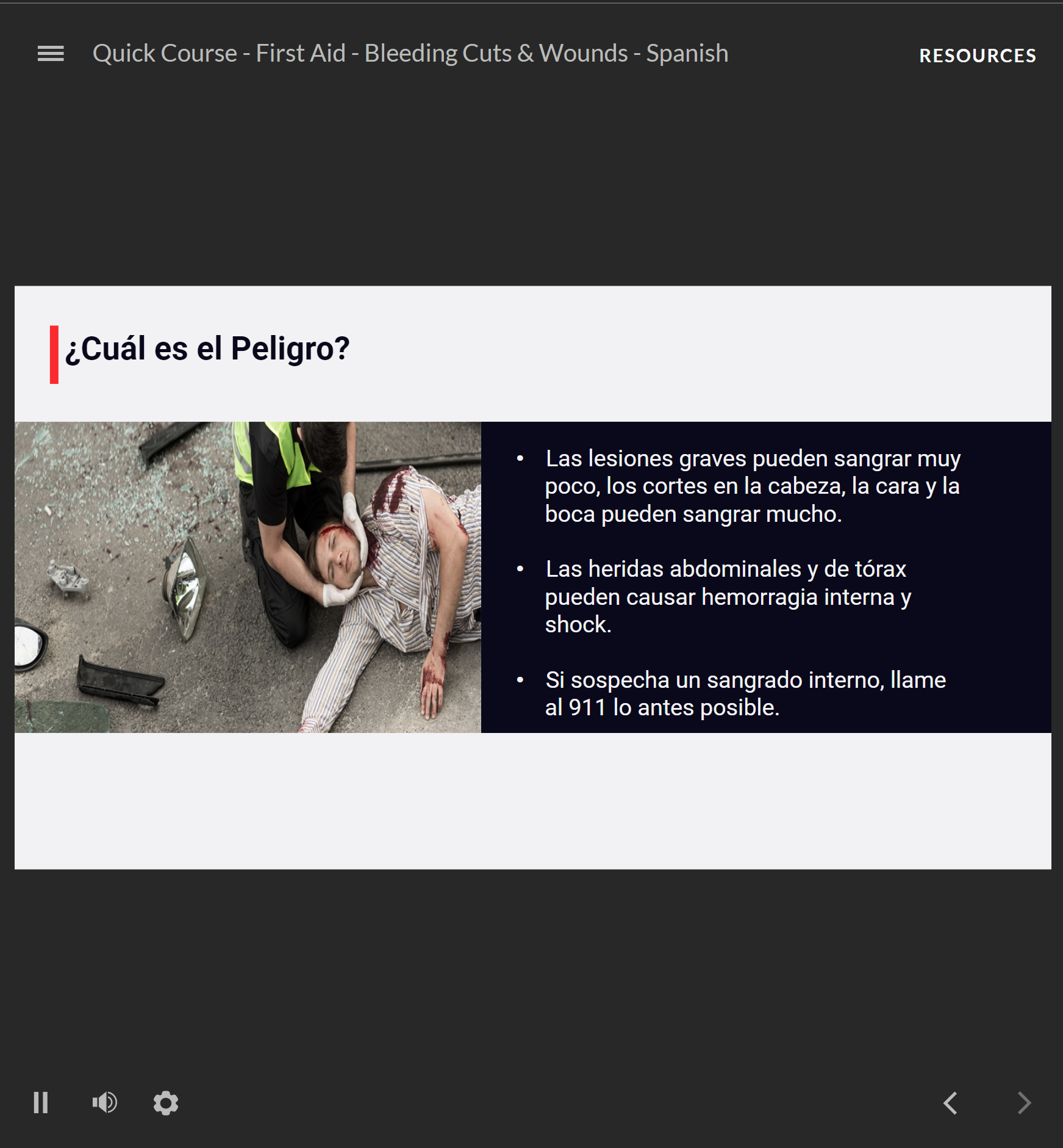 First Aid: Bleeding Cuts & Wounds – Quick Course (Spanish) - SafetyNow