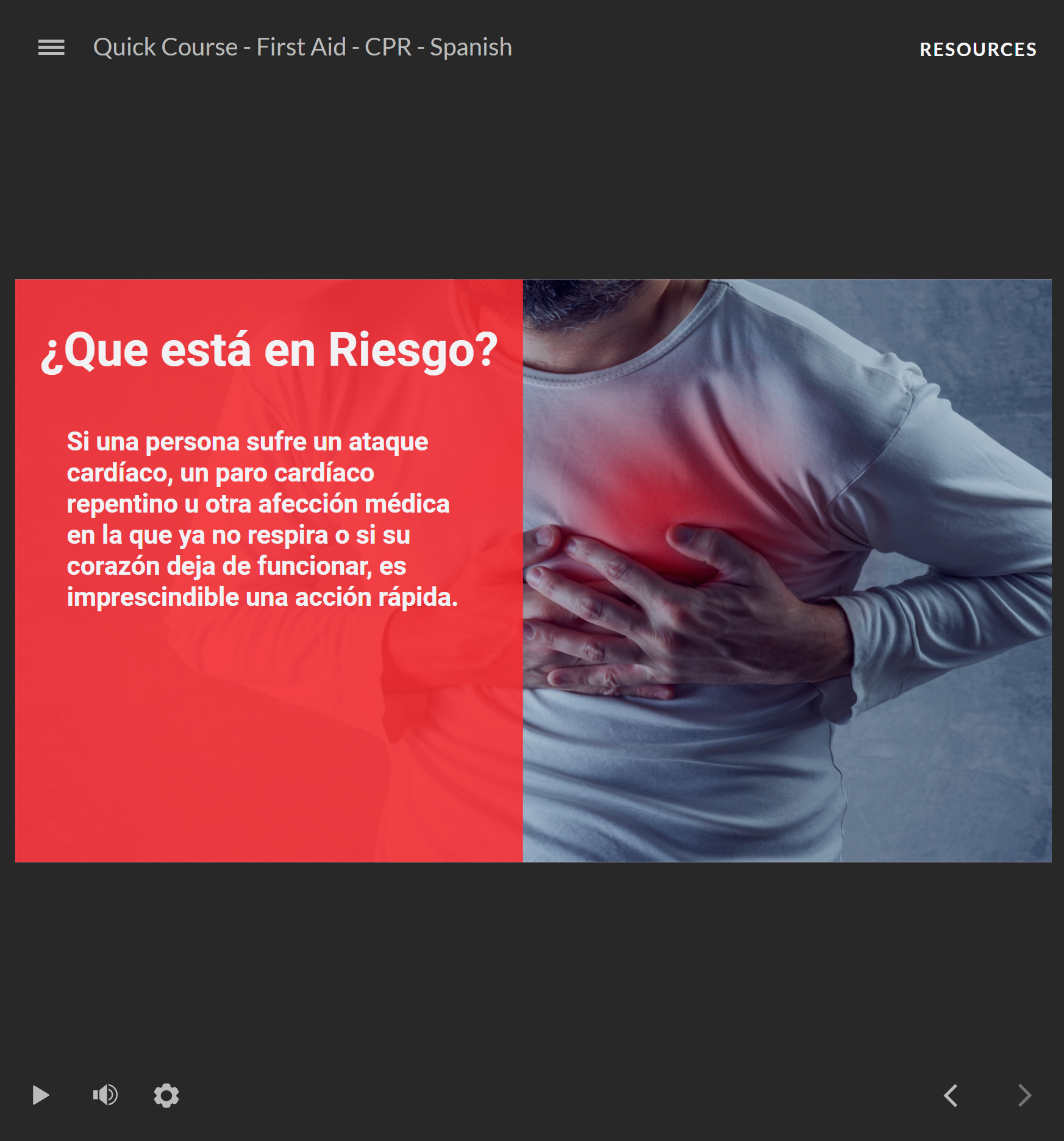 First Aid: CPR – Quick Course (Spanish) - SafetyNow