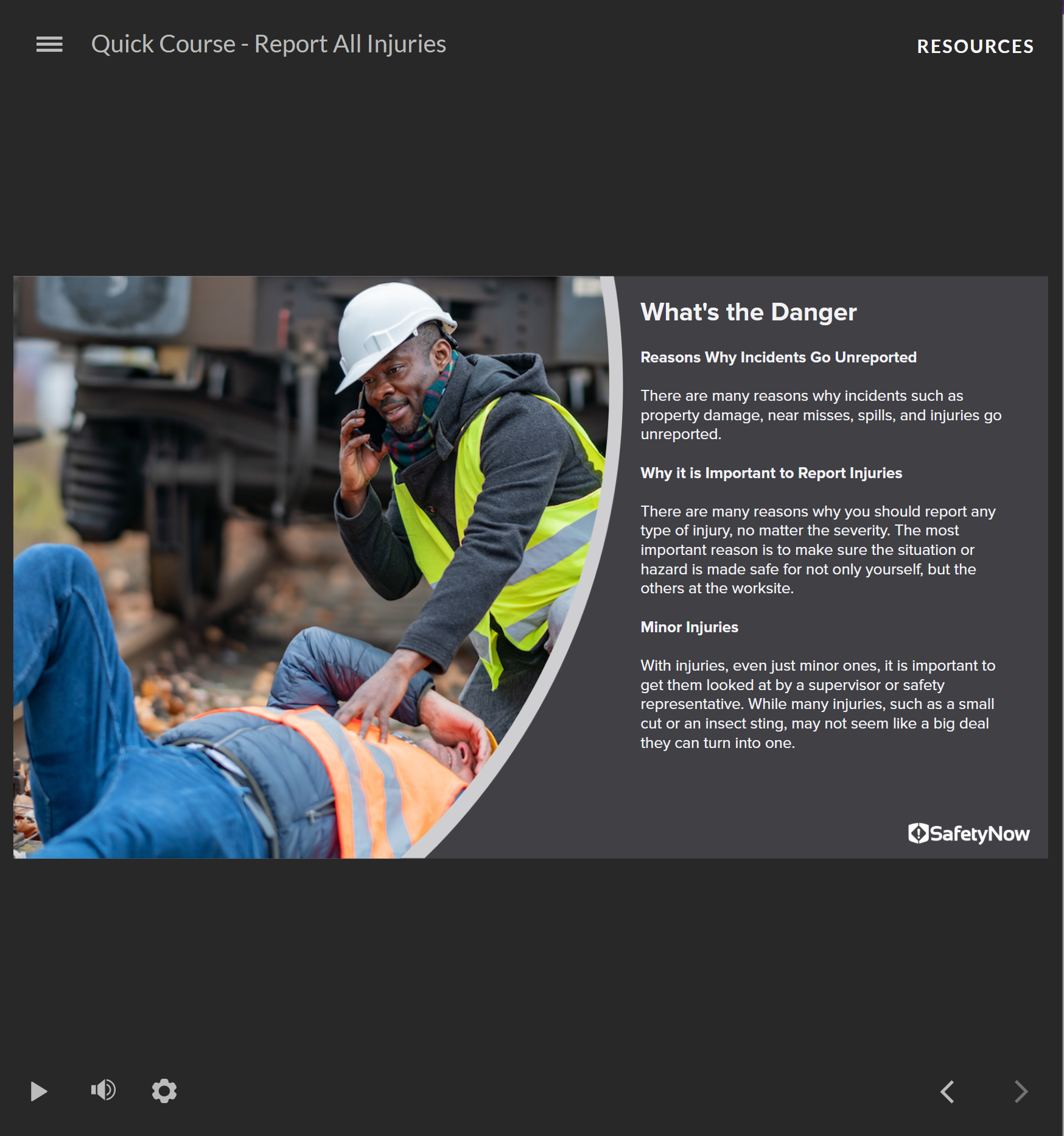Report All Injuries – Quick Course - SafetyNow