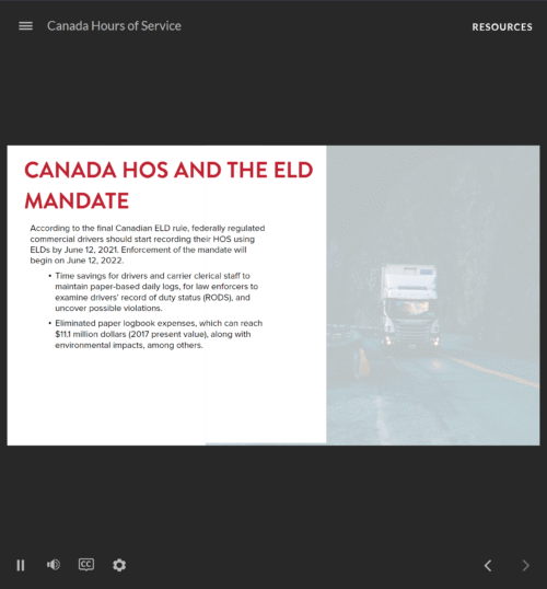 Hours of Service - Canada - SafetyNow