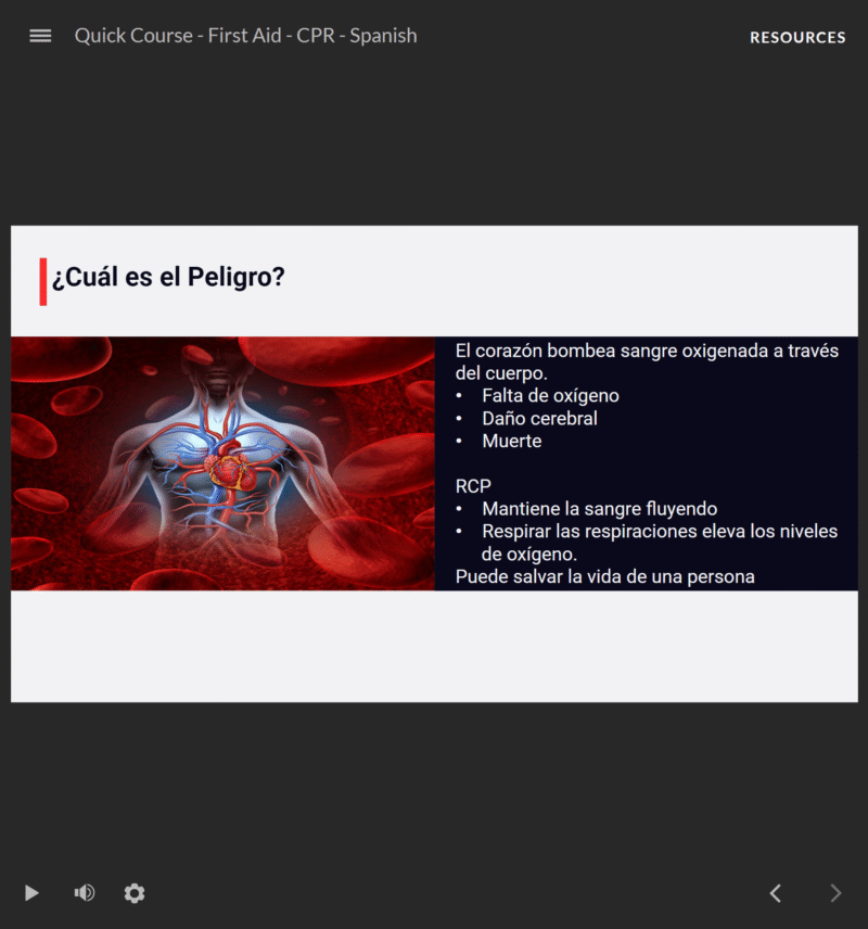 First Aid: CPR – Quick Course (Spanish) - SafetyNow